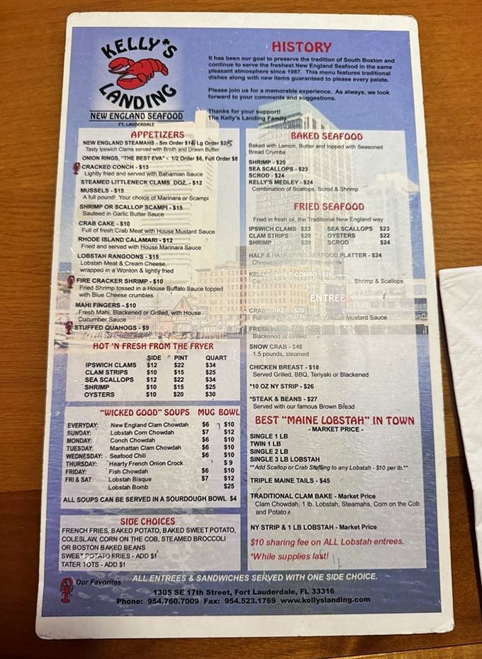 A menu that reads like a Boston love letter written with butter and Old Bay seasoning.