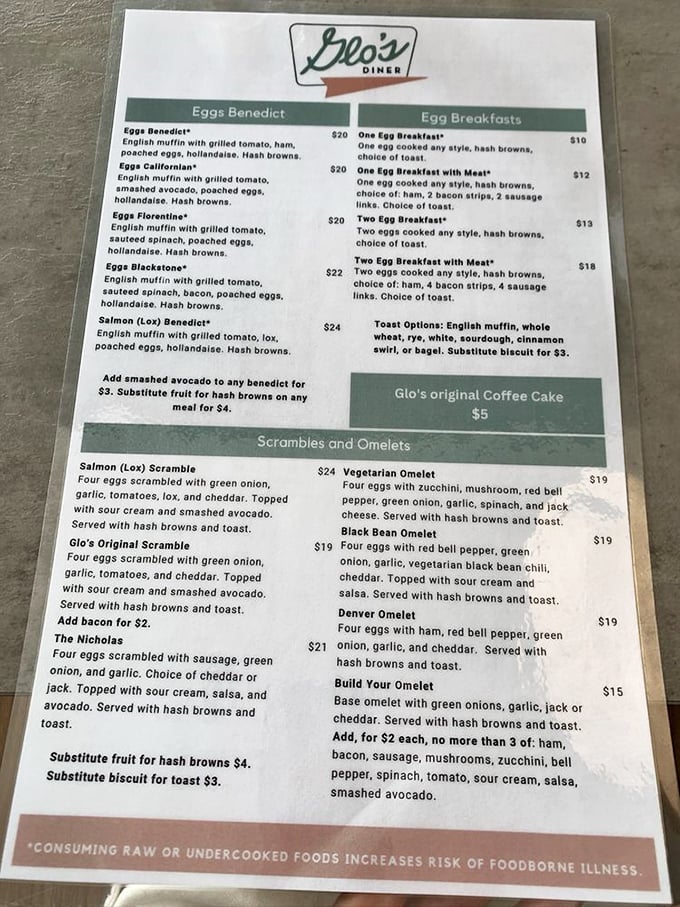 The menu at Glo's reads like breakfast poetry – six different Benedict variations that would make even the most dedicated morning skeptic set an alarm.