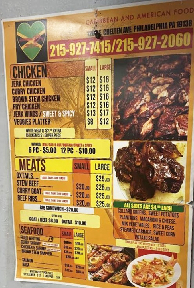 The menu board reads like a treasure map of Caribbean delights. Each item promises a flavor adventure that'll make your taste buds feel like they've gone on vacation.