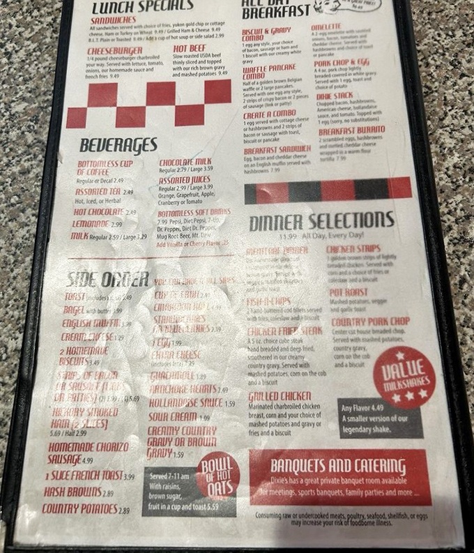 The menu at Dixie's reads like a love letter to American comfort food. Decisions, decisions&mdash;each option more tempting than the last. 