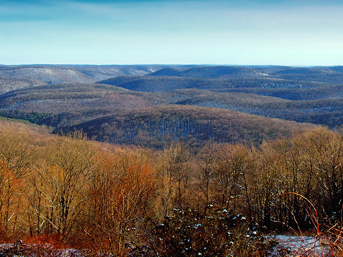 Autumn's paintbrush transforms Pennsylvania's highlands into a masterpiece. No filter needed when Mother Nature does the decorating.