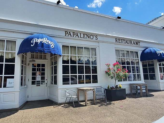 Papaleno's blue awnings signal comfort food ahead. The kind of place where the server remembers your usual order and your birthday&mdash;sometimes in that order.