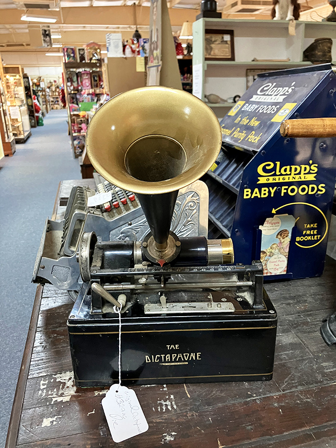 This dictaphone doesn't just record voices&mdash;it captures an era when technology had brass, wood, and unmistakable character.