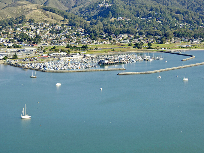 Pillar Point Harbor isn't just a pretty postcard&mdash;it's a working harbor where fishing boats and pleasure craft share the protected waters.