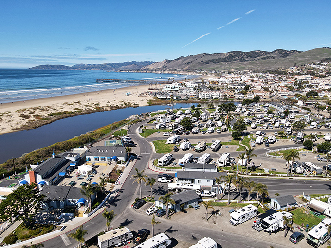 Where beach camping dreams come true &ndash; Pismo Coast Village lets you park your home-on-wheels just steps from waves that sing you to sleep.