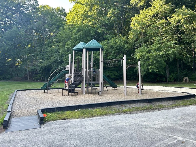 Childhood memories in the making – this playground might not have Wi-Fi, but the connection to fun is always five bars strong.