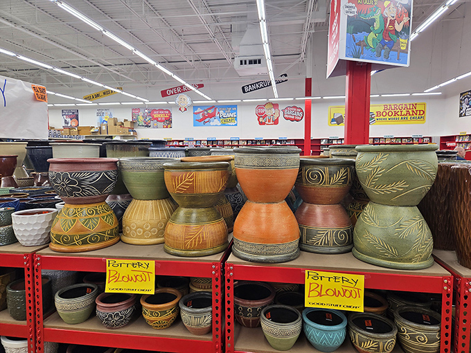 Pottery paradise at clearance prices. These aren't your grandmother's planters&mdash;unless your grandmother had exceptional taste and a knack for finding bargains.