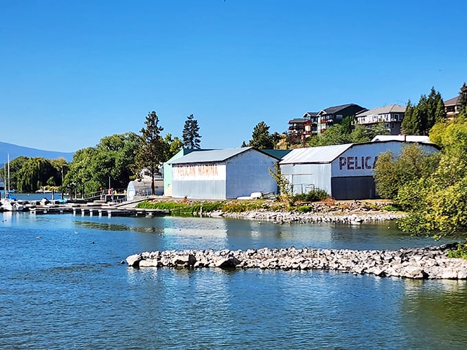 Waterfront warehouses tell stories of Klamath's industrial past while providing a rustic backdrop for morning walks. These buildings have more character than most reality TV stars. 