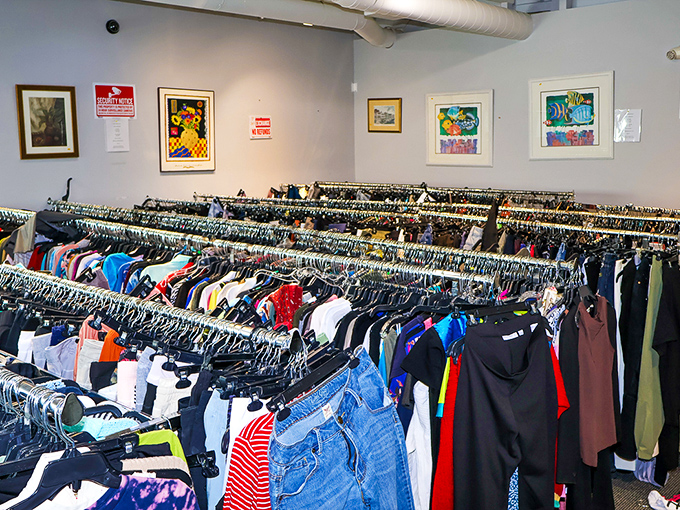 The clothing section rivals department stores in organization but beats them handily in the price department. Fashion democracy at its finest!