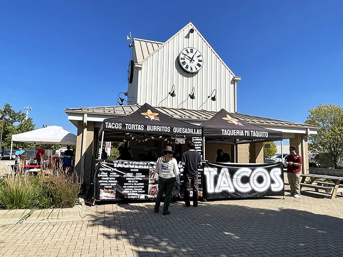 When treasure hunting works up an appetite, this taco stand becomes an oasis of deliciousness between antiquing adventures.