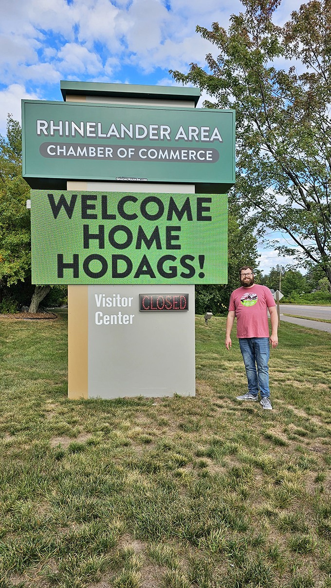 "Welcome Home Hodags!" - because nothing says small-town charm quite like embracing your inner mythical beast.