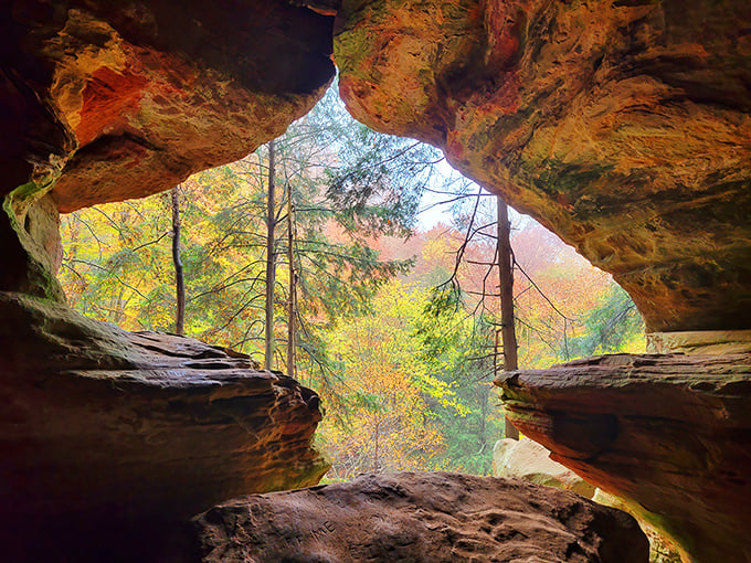 Nature's perfect frame&mdash;Rock House offers a portal view that makes even amateur photographers look like National Geographic contributors.