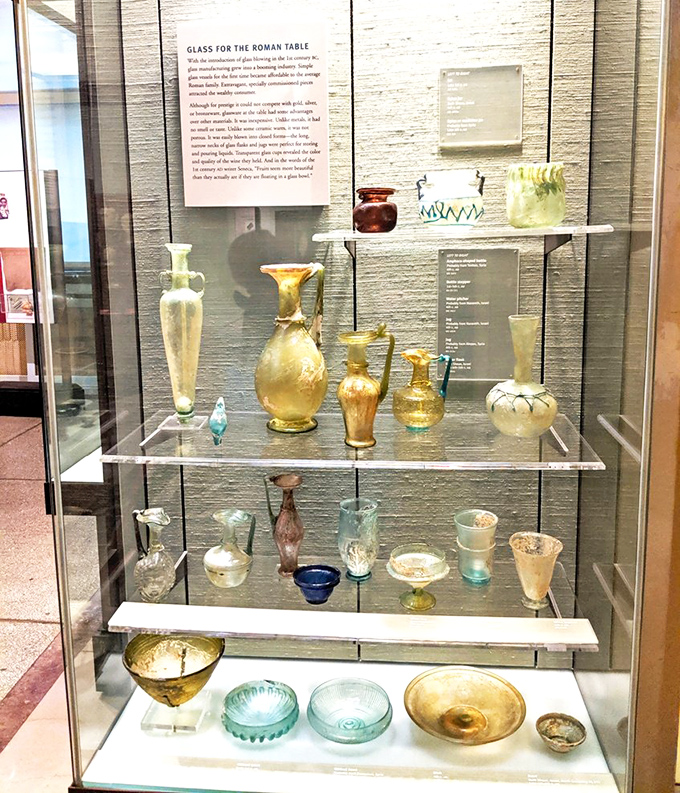 Roman glasswork that makes your grandmother's Depression glass collection look positively contemporary.