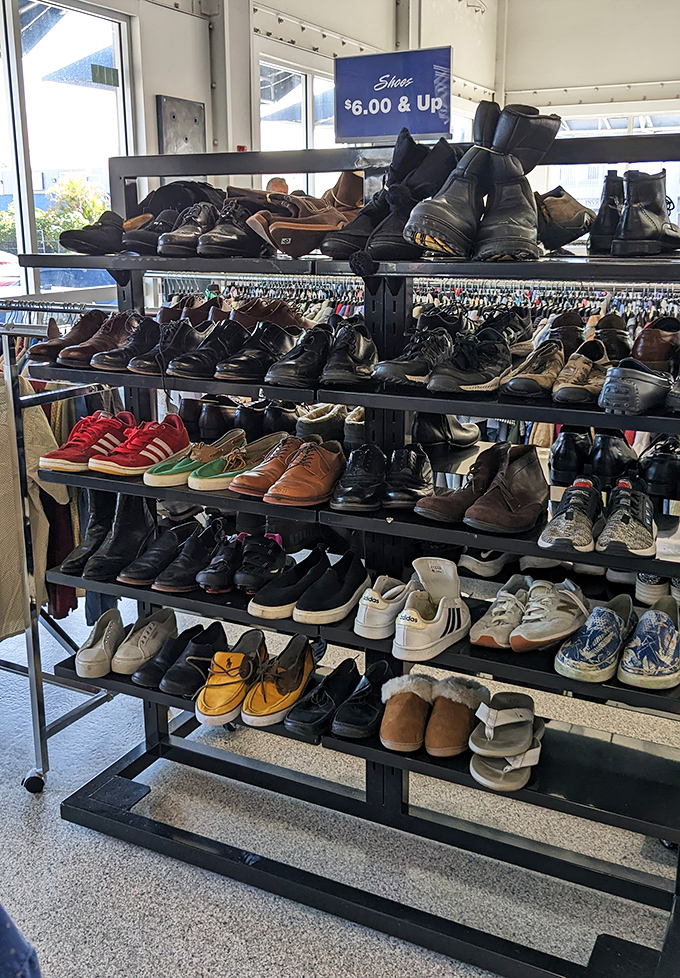 The shoe section: where Cinderella would have multiple options and Prince Charming would save a fortune. Every pair tells a story.