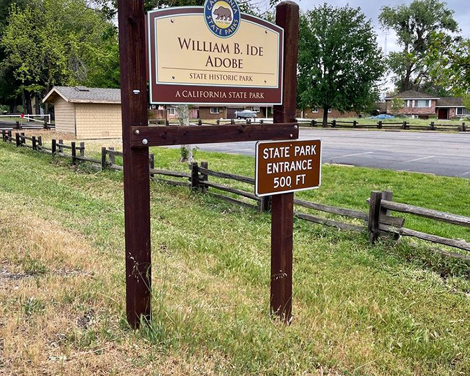 The unassuming entrance sign belies the historical significance within&mdash;like finding the Declaration of Independence at a yard sale.