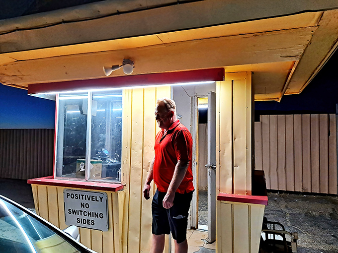 "Positively No Switching Sides" - rules from a simpler era remain charmingly intact at this desert movie oasis.