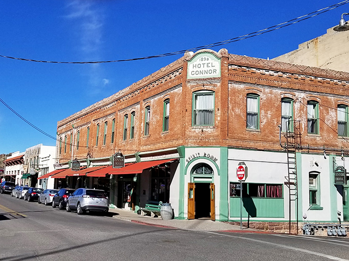 The historic Connor Hotel stands as Jerome's brick-and-mortar welcome committee, inviting visitors to step back in time without sacrificing modern comfort.