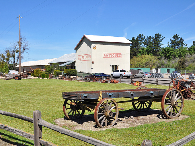 At The Depot Antique Mall, yesterday's treasures await new stories. That wagon has seen more of California than most of us ever will.