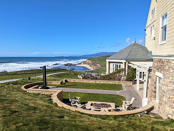 Colorful character: This cheerful yellow Victorian with its pink steps perfectly captures Half Moon Bay's architectural personality&mdash;like a Wes Anderson film set by the sea.