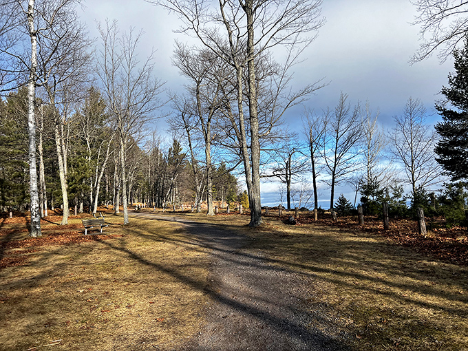 The peaceful trail through dappled sunlight leads to one of Michigan's most spectacular shoreline revelations.