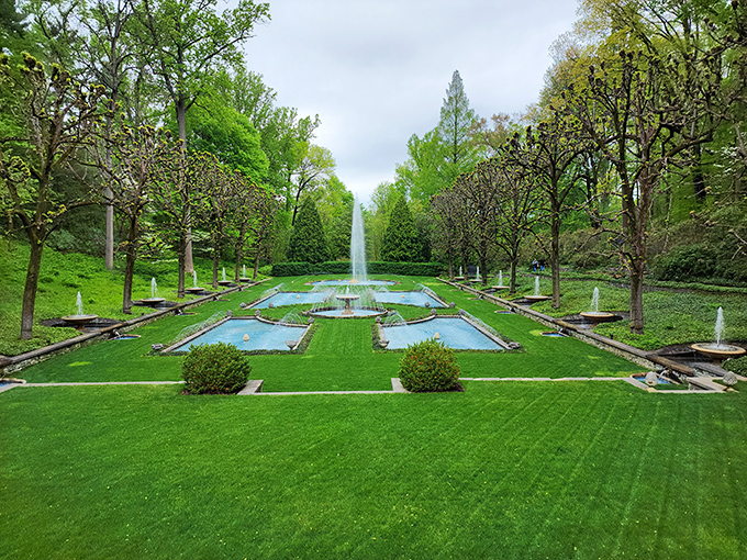 Symmetry so perfect it would make a geometry teacher weep with joy. The Italian Water Garden offers tranquility with mathematical precision.