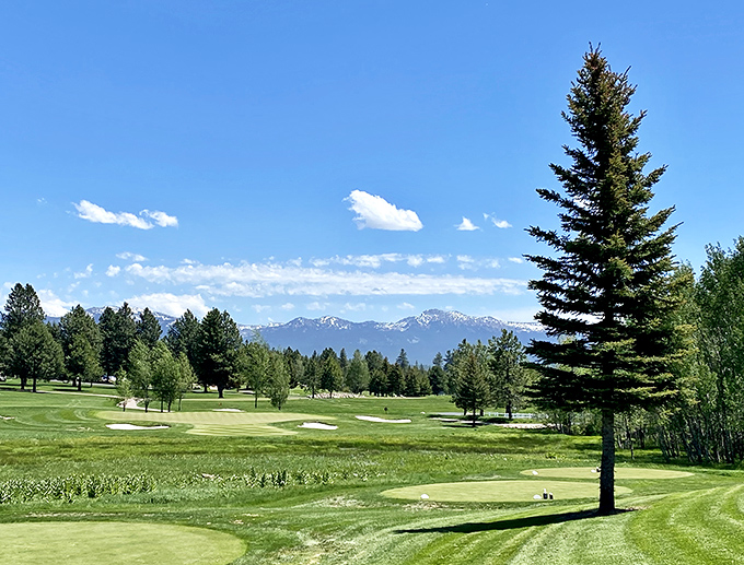 Golf with a view that makes even a triple bogey feel like a win. Those mountains aren't just showing off&mdash;they're providing perspective.
