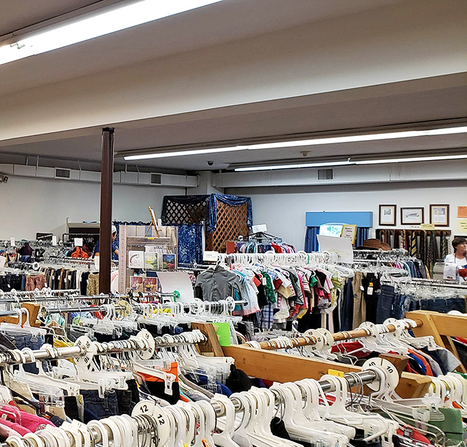 The clothing section: where fashion trends come full circle. That shirt your dad wore in the '70s? It's waiting for you to make it cool again.