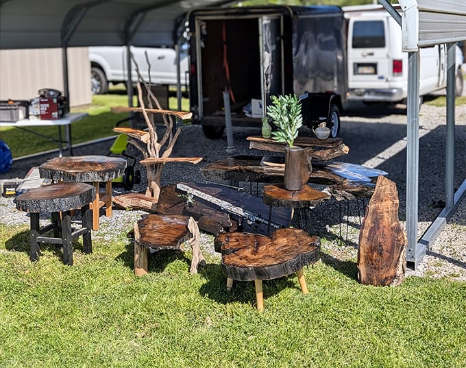 Nature meets craftsmanship in these stunning wooden creations. Each stool tells the story of an Ohio tree that's been given a second life as functional art. 