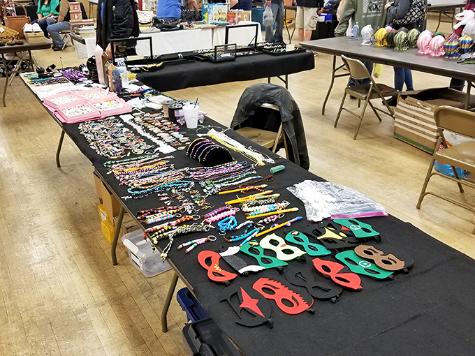 Jewelry that tells a thousand stories! Each colorful piece awaits its next chapter, while those playful masks promise adventures of their own.