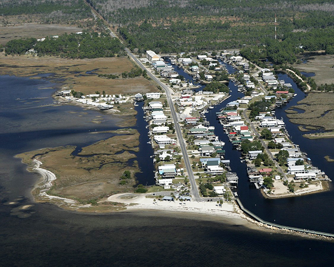 From above, Keaton Beach reveals its clever design &ndash; a community that's figured out how to give almost everyone waterfront property.