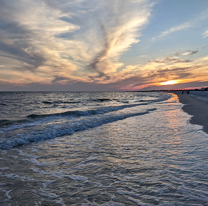 Nature's light show at dusk turns Mexico Beach into a watercolor masterpiece. Sunsets here make even amateur photographers look like pros.