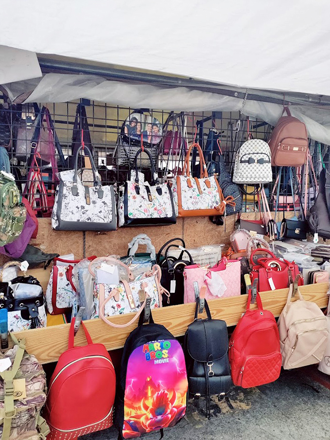 Bag lady paradise! This handbag display could make even the most minimalist shopper suddenly need a purse in every color of the rainbow.