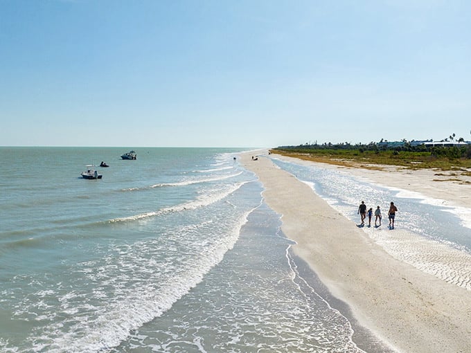Miles of unspoiled shoreline await your footprints. On Sanibel, beach walks aren't just activities&mdash;they're moving meditations with bonus shell discoveries.