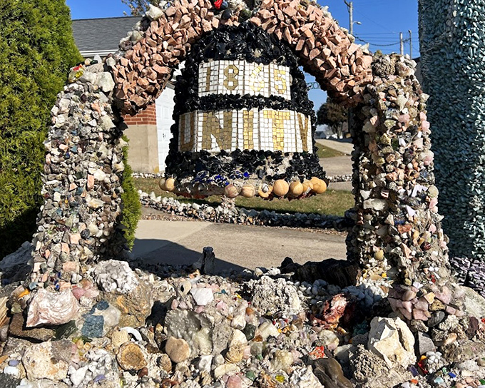 This archway proudly proclaims "UNITY" in mosaic, proving that sometimes the most beautiful messages come embedded in stone.