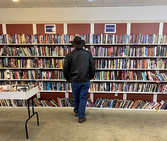 The fiction section rivals small-town libraries, offering literary journeys at paperback prices. Browse long enough and you might find yourself in good company.