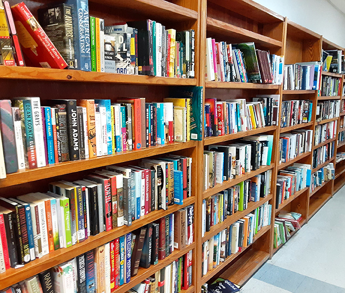 Those wooden shelves hold more stories than a family reunion &ndash; each book a new adventure.