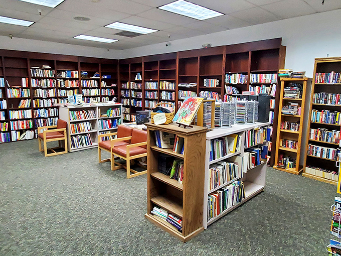 The book section rivals any Barnes & Noble, except these stories come with previous owners' margin notes included.