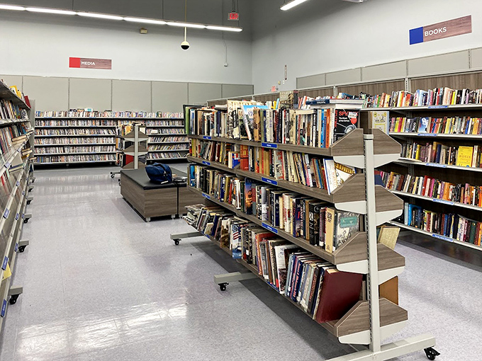 Bibliophiles, rejoice! This literary labyrinth houses everything from dog-eared classics to barely-cracked bestsellers waiting for their second chapter.