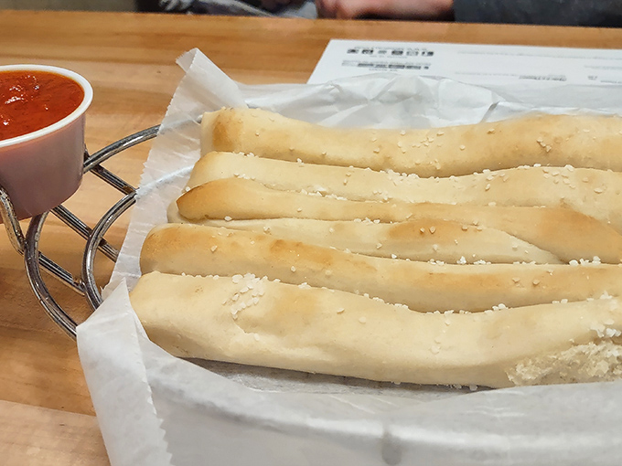 The breadsticks that launched a thousand road trips – pillowy wands of dough that make you question why you've wasted time on lesser bread products.