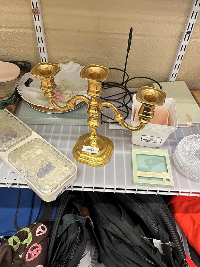 That brass candelabra isn't just a holder for wax&mdash;it's a time machine to elegant dinner parties of yesteryear, priced less than today's fancy coffee.