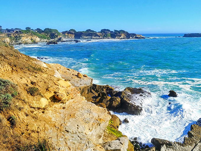 Nature's drama unfolds hourly as powerful Pacific waves sculpt these magnificent coastal cliffs &ndash; no Netflix subscription required.