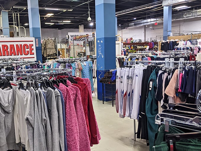 Clothing racks that stretch to infinity. The thrill of the hunt is finding that designer label hiding among the everyday options.