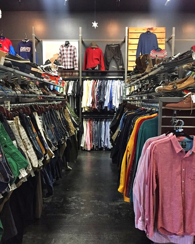 The promised land of menswear, where brand names hang in neat rows waiting for their second chance at greatness. No treasure hunt required.