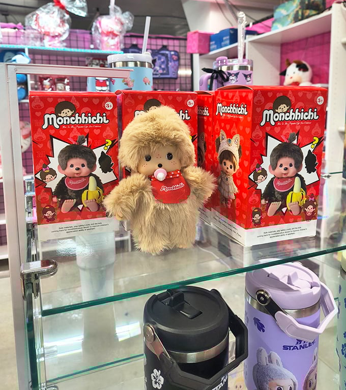 Childhood nostalgia in plush form! These Monchhichi dolls transport you back to the '80s faster than a DeLorean with a flux capacitor.