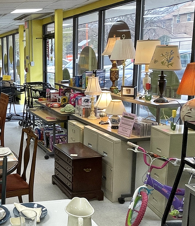 Lamps galore! Each one waiting to light up someone's life without dimming their bank account.