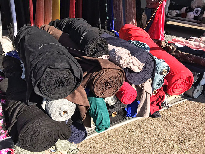 Fabric heaven awaits the creative soul. These neatly rolled textiles hold infinite possibilities, from curtains to quilts to that Halloween costume you've been planning since February.