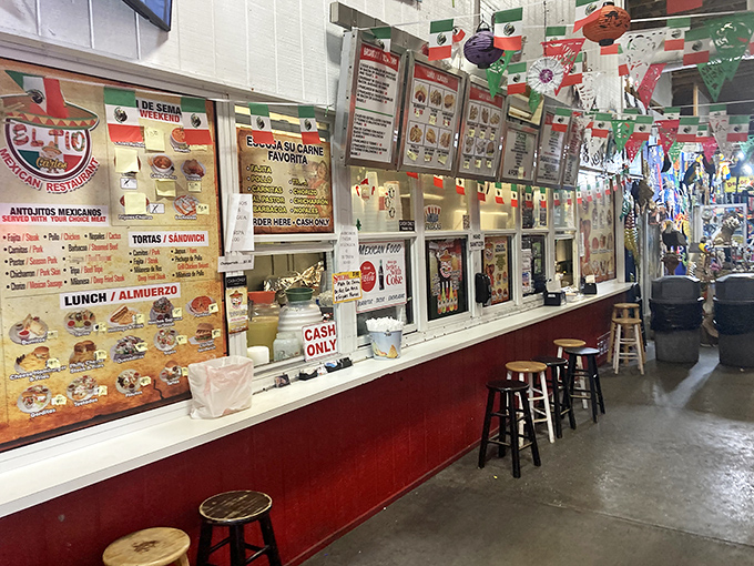 Not just a food counter&mdash;it's a portal to Mexico where authentic tacos and tortas await. The menu board alone is enough to make your stomach growl.
