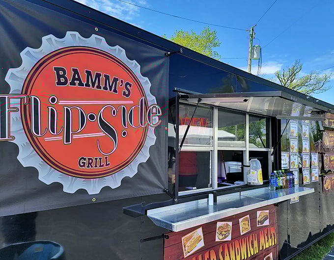 Bamm's Flip Side Grill stands ready to refuel hungry treasure hunters. Nothing builds an appetite quite like the thrill of the find!