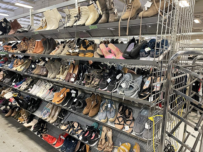 A shoe lover's fever dream or Marie Kondo's nightmare? Either way, someone's perfect pair is hiding in this magnificent chaos.