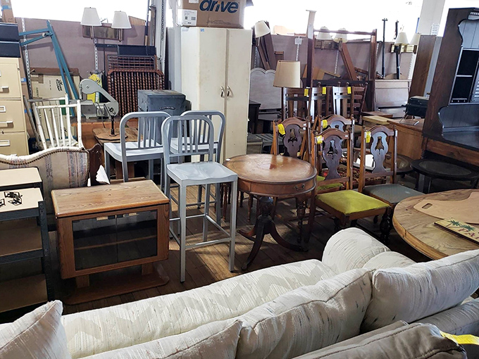 A furniture department where mid-century meets Victorian meets "that chair your grandma had." Time travel has never been so comfortable.